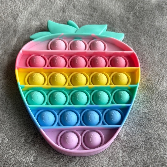 Toys | Rainbow Strawberry Pop It Fidget Toy | Poshmark